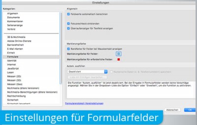 Hilfe beim Ausfüllen interaktiver Formular-PDFs